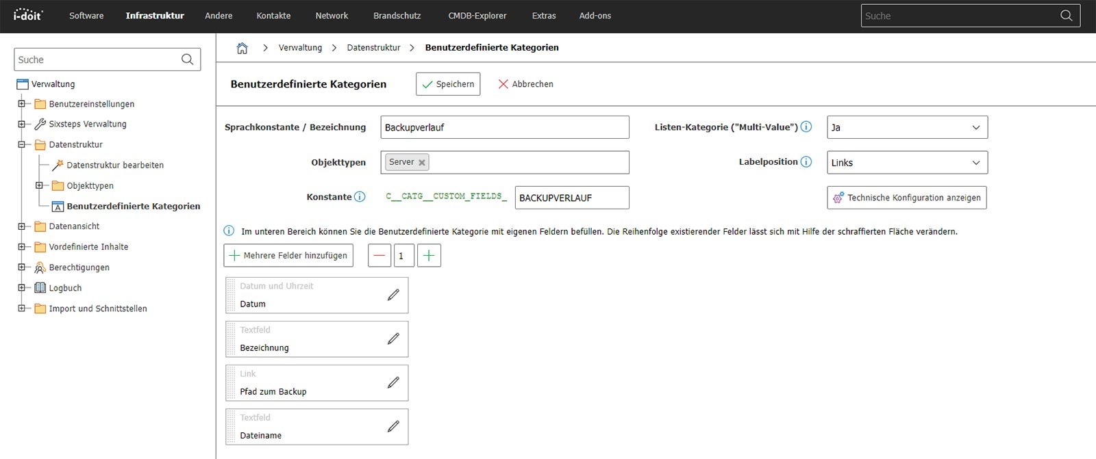 Backups automatisch über die API in der CMDB dokumentieren